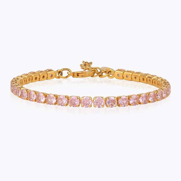 Zara Bracelet Gold Rosaline - Caroline Svedbom - Smycken med kristaller