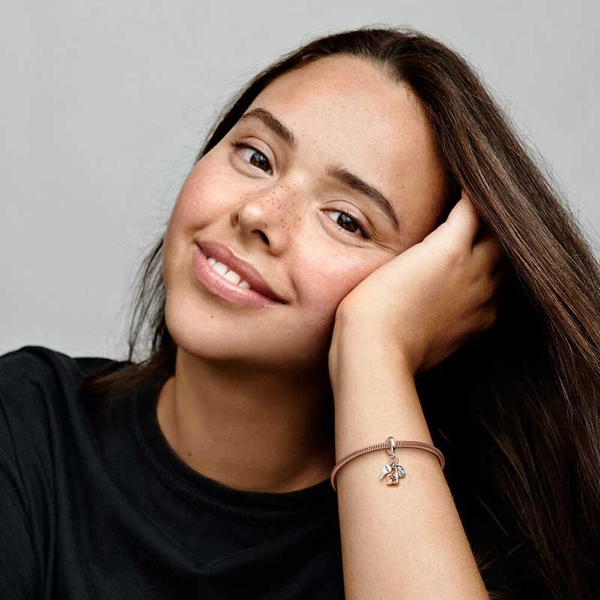 Two-tone Key, Padlock & Heart Triple Dangle Charm - PANDORA ...