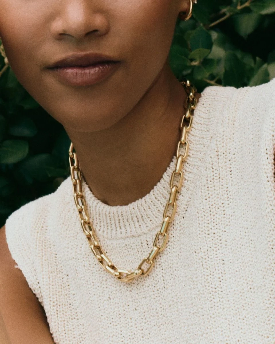 Box Chain Maxi Necklace Gold • Edblad • Snabb leverans • Gratis inslagning