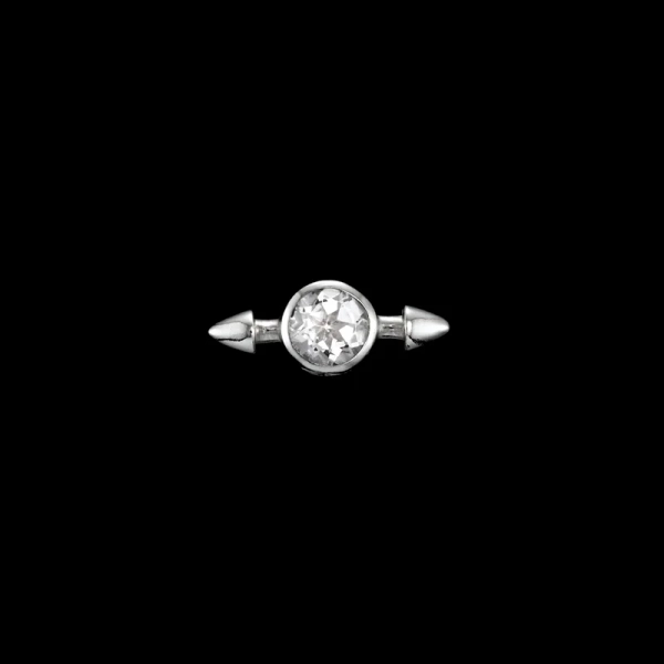 Pierced Stone Ear Stud Clear Quartz - Maria Nilsdotter - Nordic Spectra