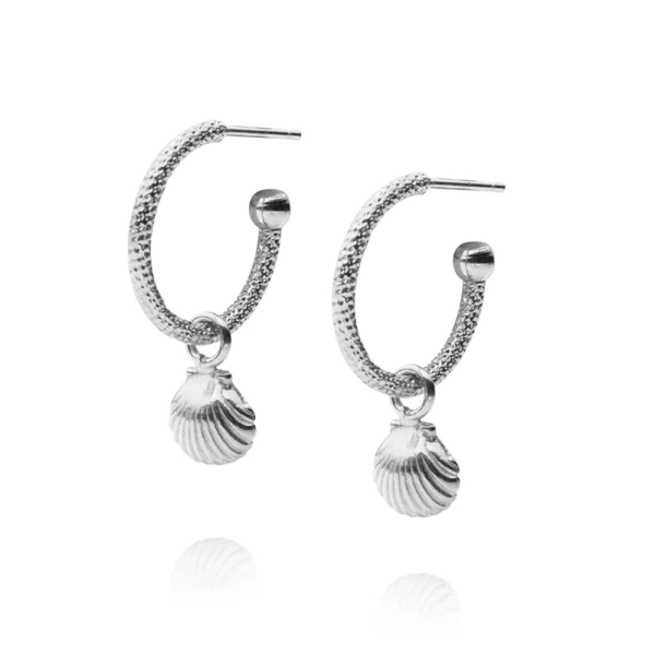 Shell Loops Rhodium • 1-2 dagars leverans • Gratis inslagning