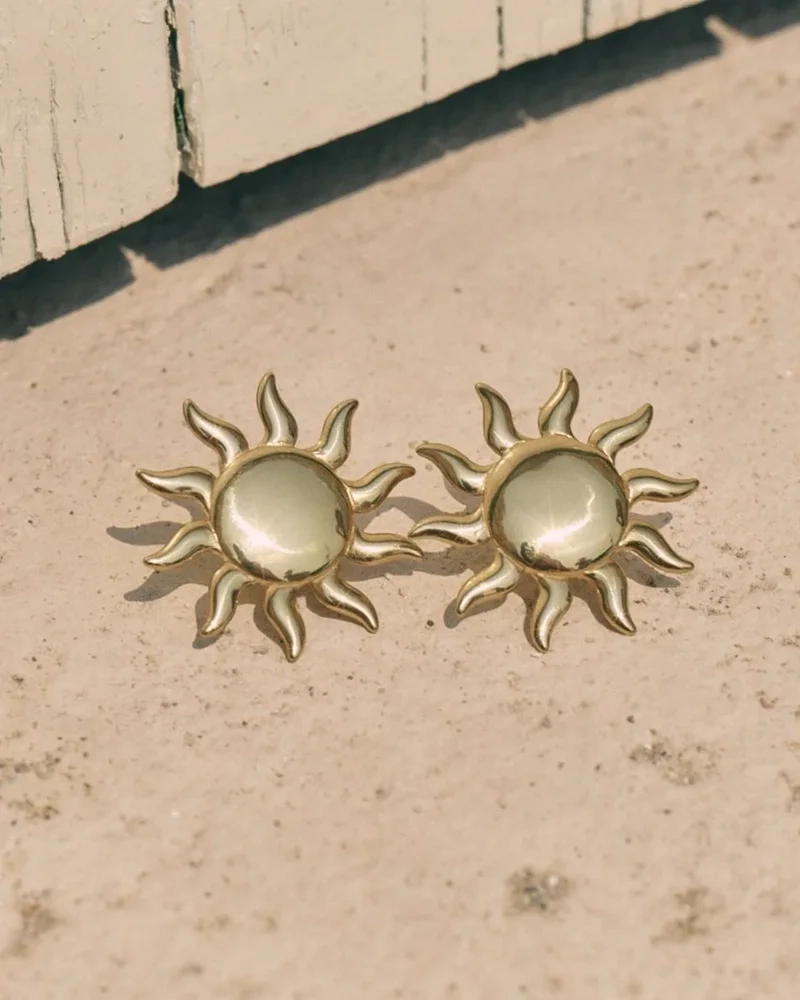 Sun Studs L Gold • Edblad • Snabb leverans • Gratis inslagning