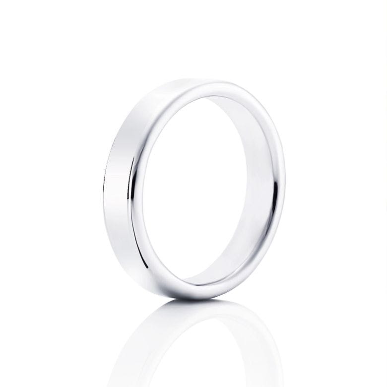 Smooth Ring White Gold • Vigselring • Efva Attling
