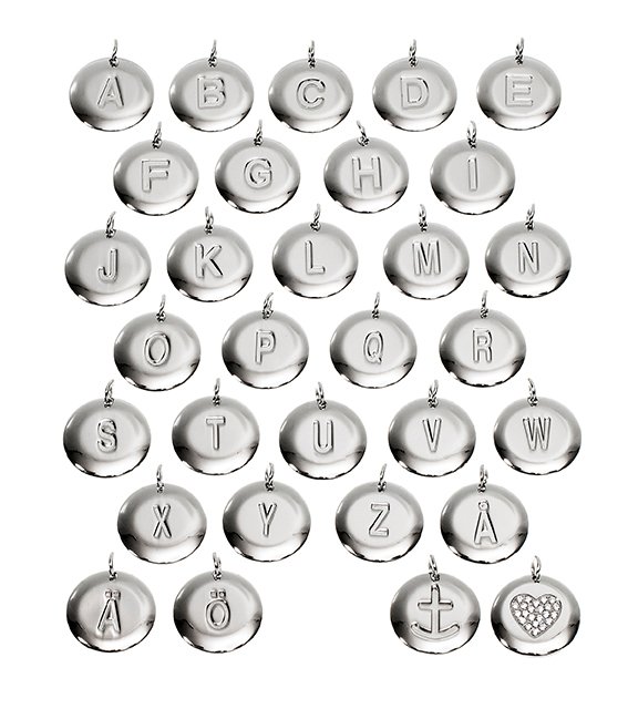 Charmentity Stor Bokstav Stål - Edblad - Snabb frakt - Nordicspectra.se