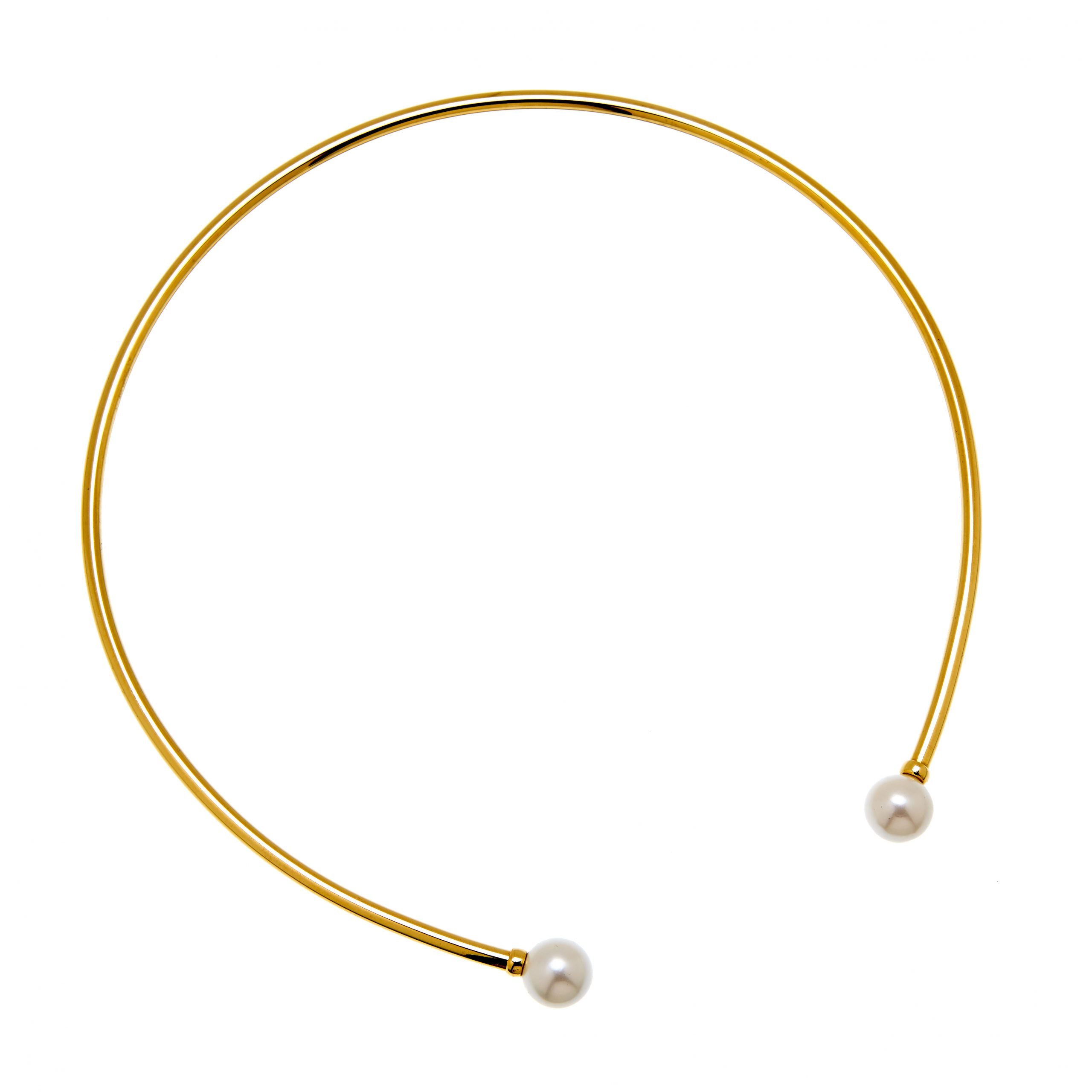 Pearl Bangle Neck Flex Gold - CU Jewellery - Snabb frakt - Nordicspectra.se