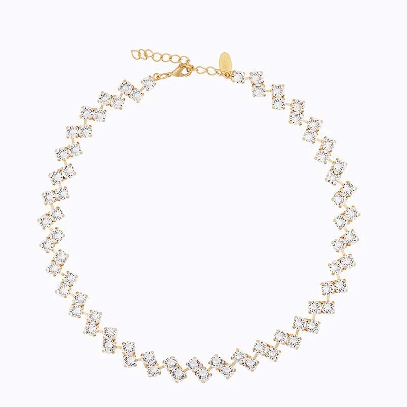 Fiona Necklace Gold Crystal - Caroline Svedbom - 1-2 dagars leverans