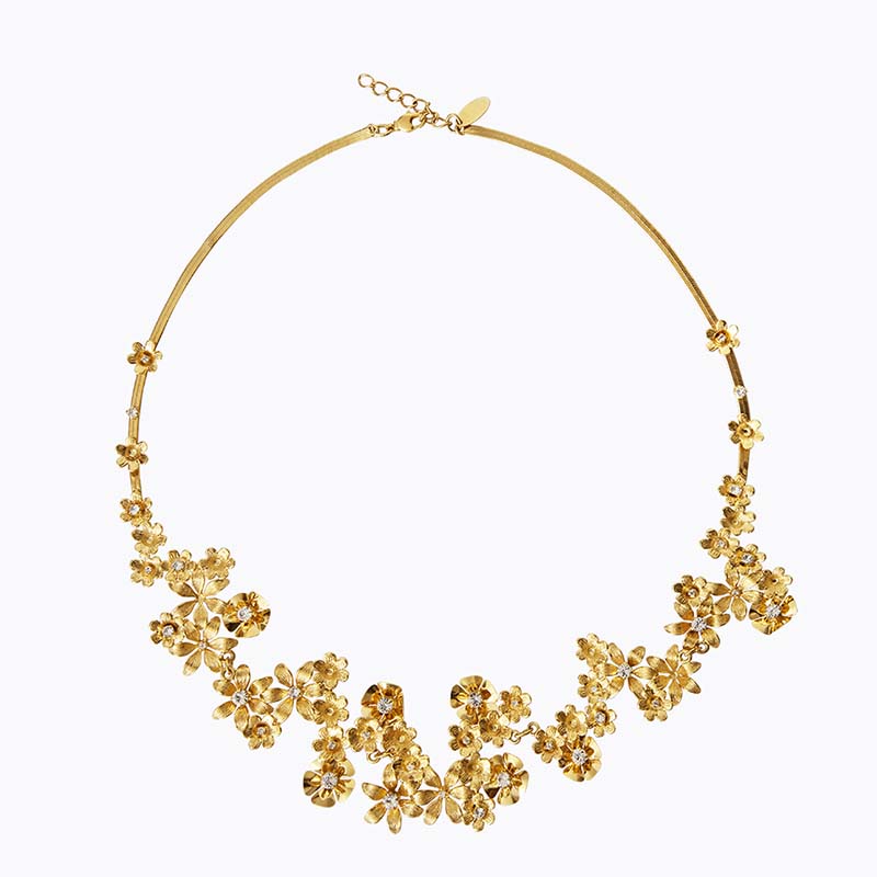 Laurel Necklace Gold Crystal - Caroline Svedbom - 1-2 dagars leverans