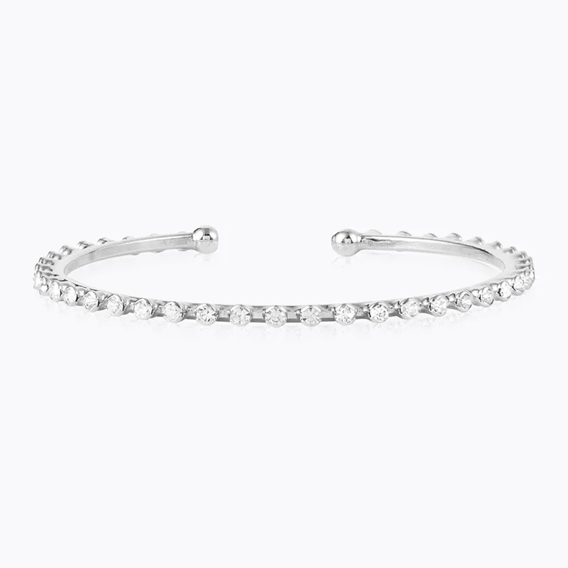 Miro Bangle Rhodium Crystal - Caroline Svedbom - 1-2 dagars leverans