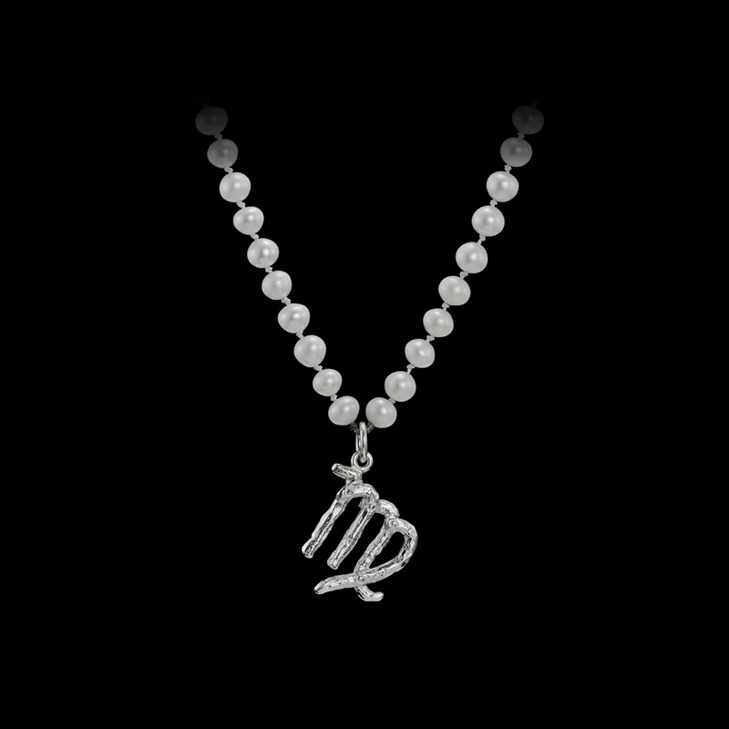 Pearl Zodiac Necklace Maria Nilsdotter Fri Frakt