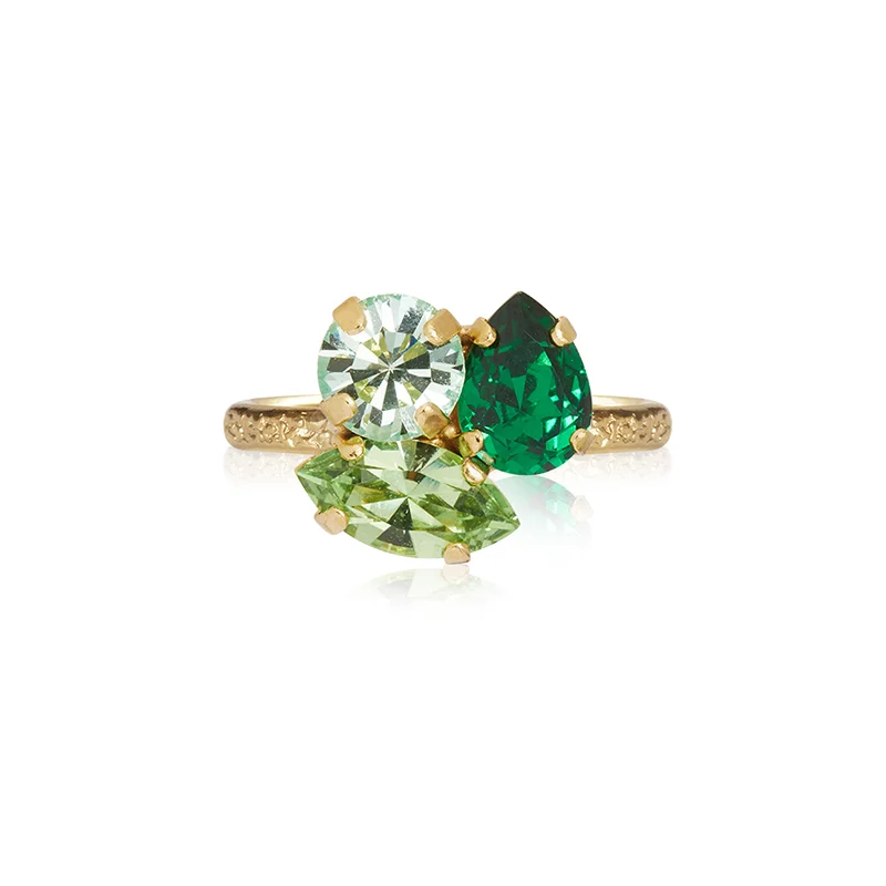 Ana Ring Gold Majestic Green Combo - Caroline Svedbom - 1-2 dagars leverans