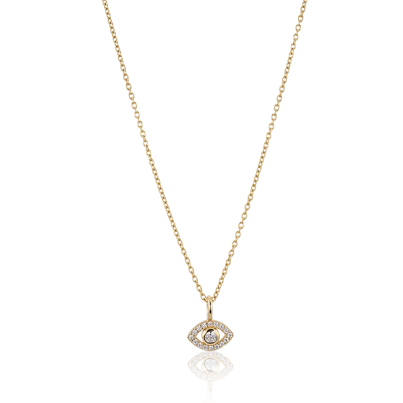 Devine Eye Mini Halsband Guld • 1-2 dagars leverans • Gratis inslagning