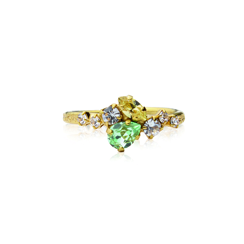 Sandra Ring Gold Chrysolite / Jonquil • 1-2 dagars leverans • Gratis inslagning