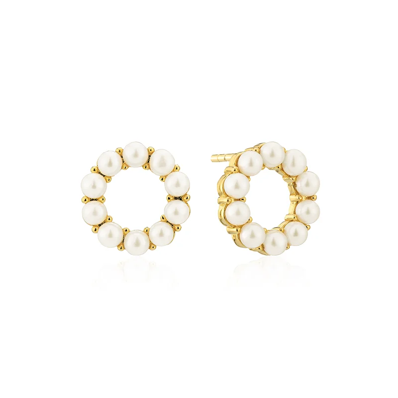 Biella Altro Perla Örhängen Guld • Sif Jakobs • Äkta silver & snabb ...