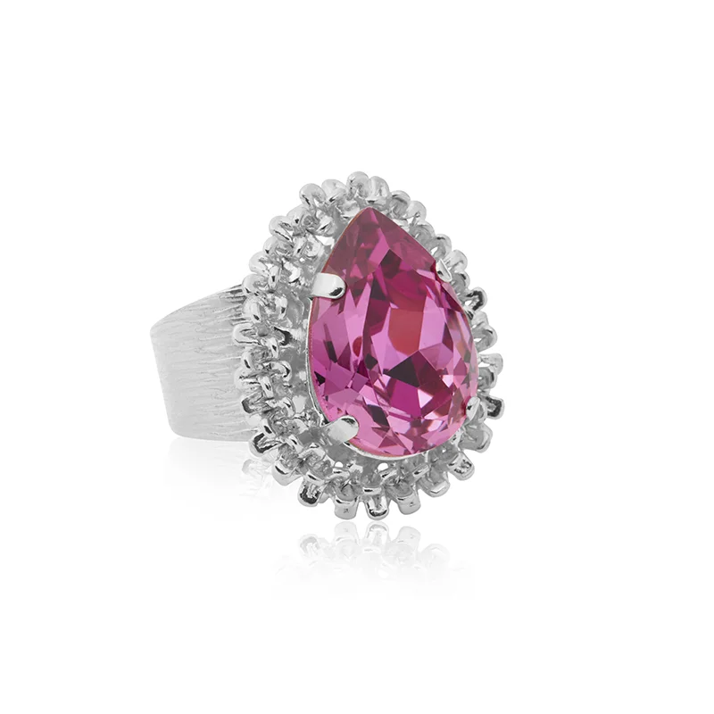 Classic Gemma Ring Rhodium Dark Rose • 1-2 dagars leverans • Caroline ...
