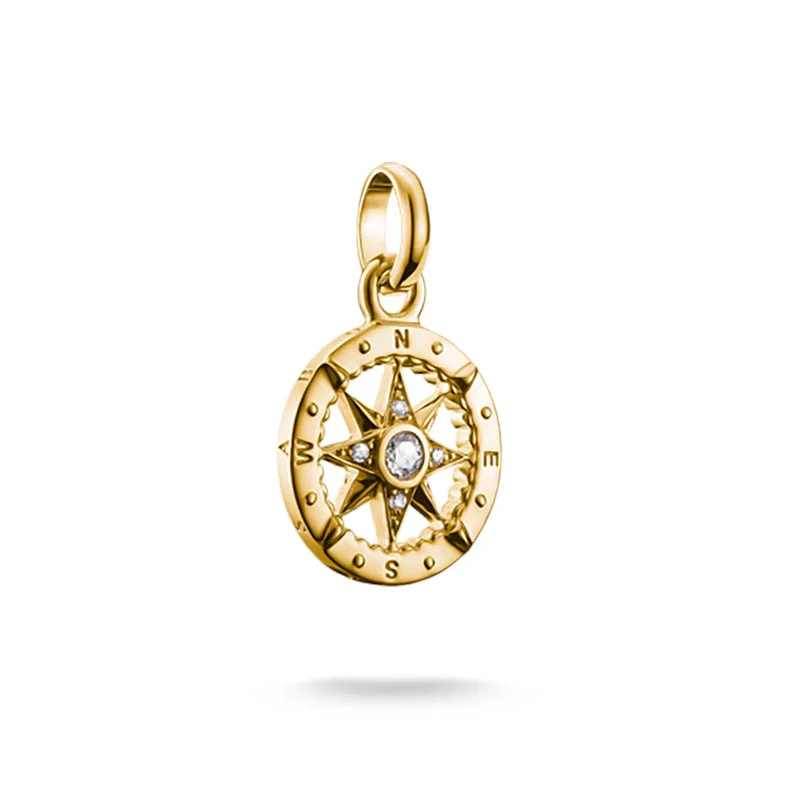 CC Connect Kompass Berlock Guld • Thomas Sabo • 1-2 dagars leverans