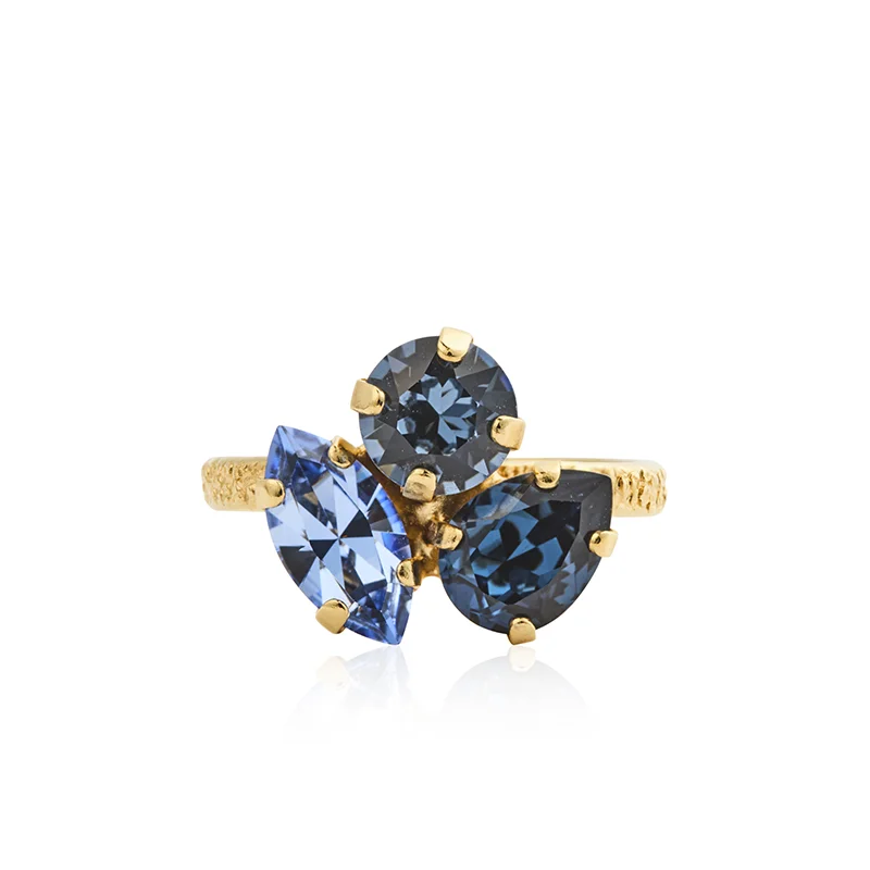 Ana Ring Gold Denimblue Combo • 1-2 dagars leverans • Caroline Svedbom