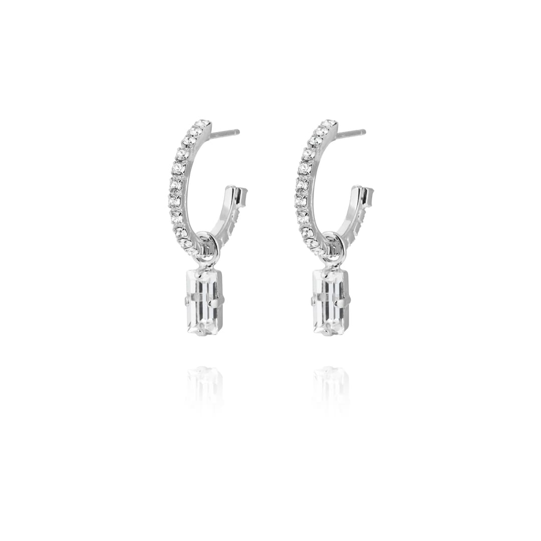 Lucy Earrings Rhodium Crystal • 1-2 dagars leverans • Caroline Svedbom